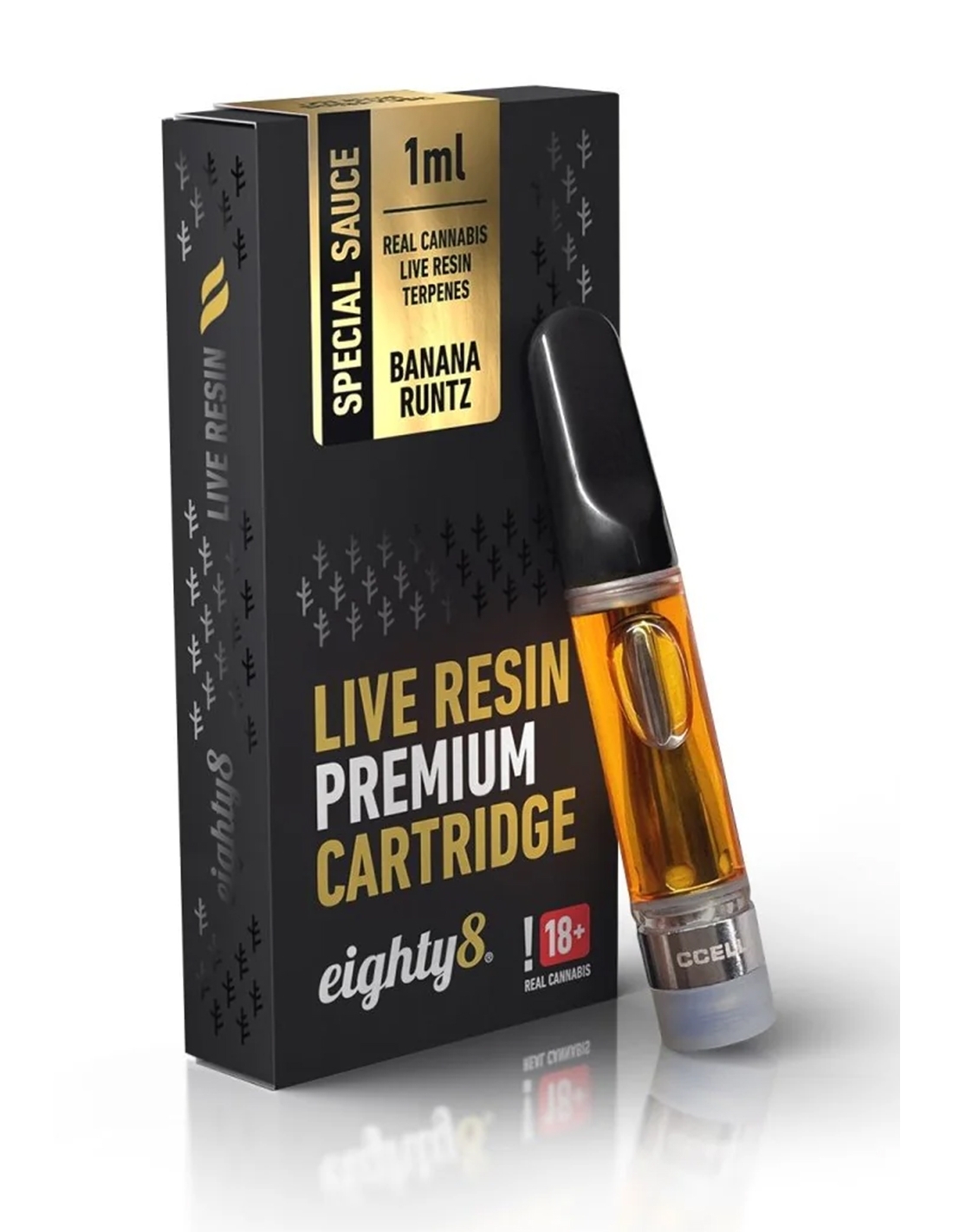 Eighty8 Cartridge CBD 92% Live Resin Banana Runtz 1ml